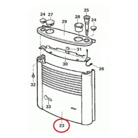 Verkleidung für TRUMA Trumatic S3002 sepiabraun