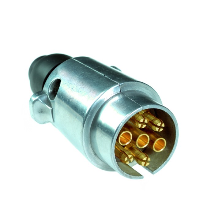 Stecker - 12V, 7-pol., ISO 1724, Kunststoffgehäuse