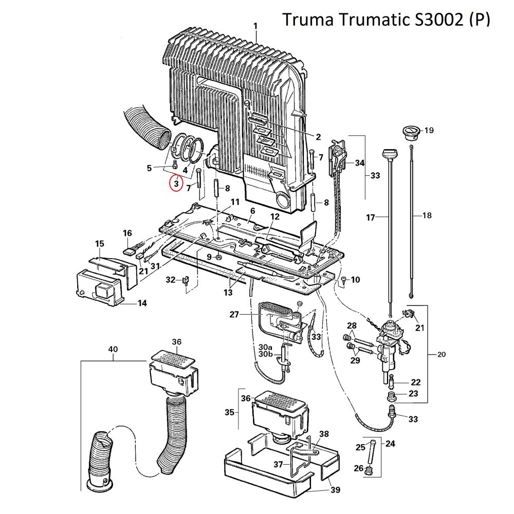 Truma Trumatic S3002 - Abgasrohrbefestigung neu